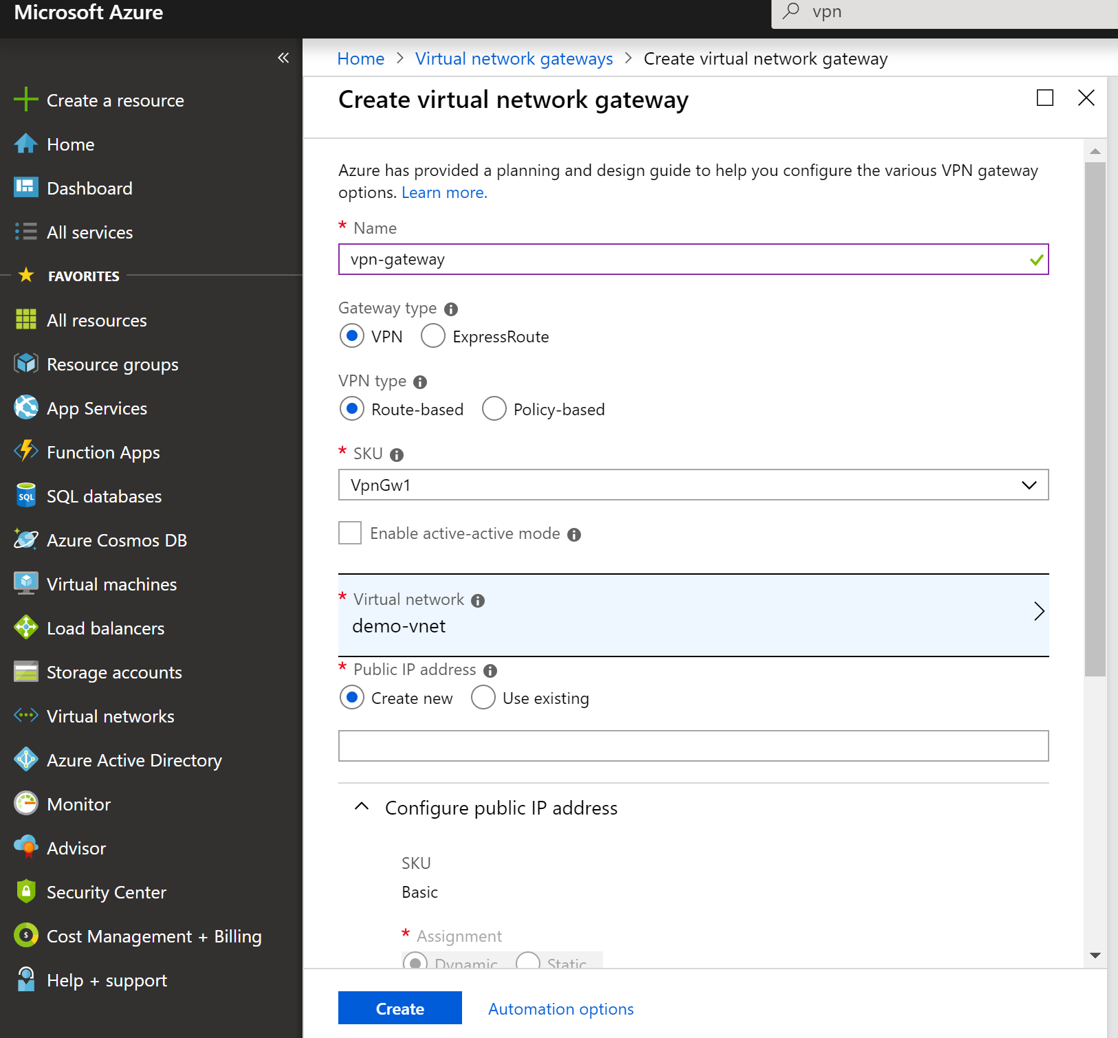 Connecting On-Premises Networks with AZURE Virtual Networks – TechBubbles