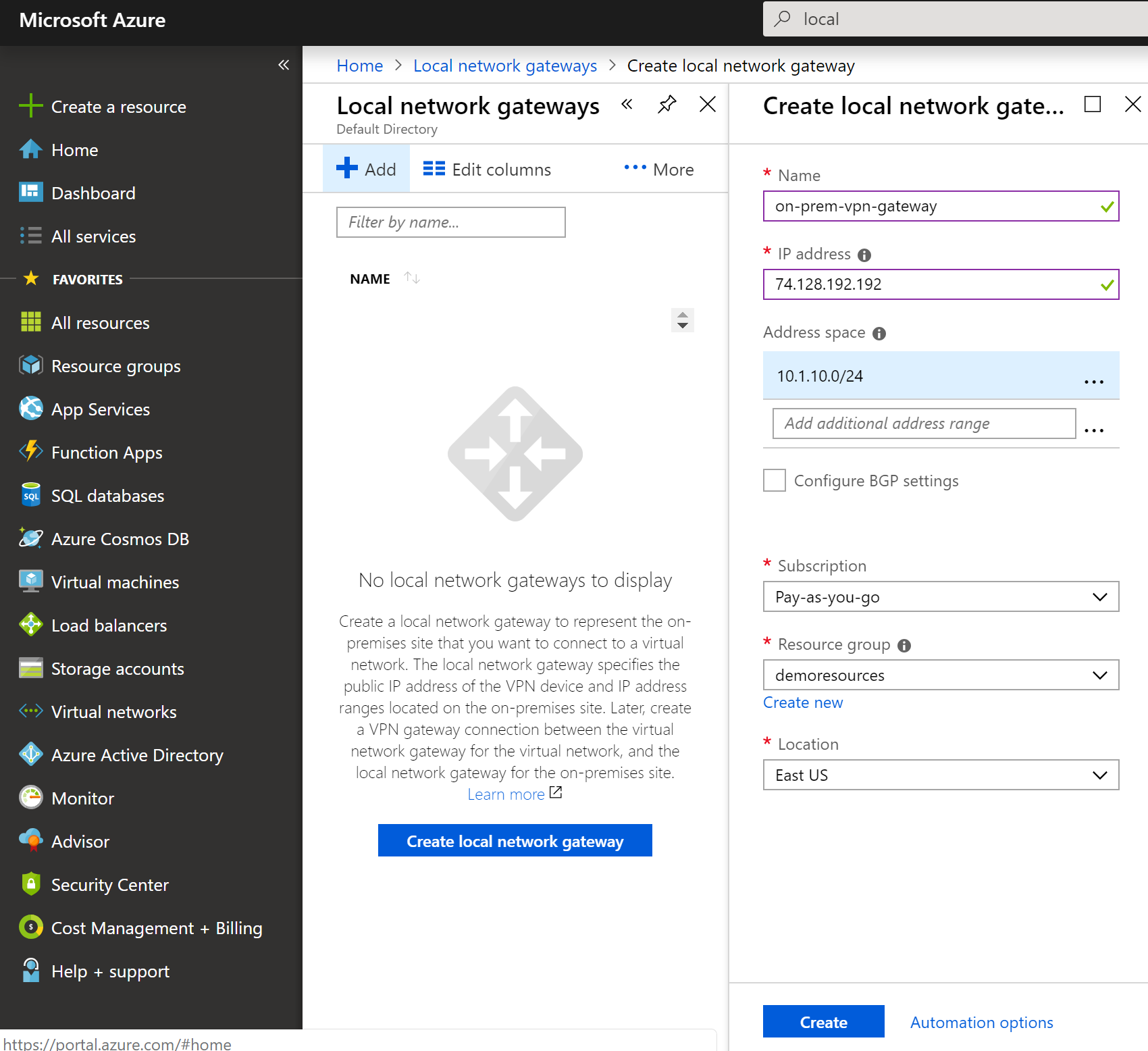Connecting On-Premises Networks with AZURE Virtual Networks – TechBubbles